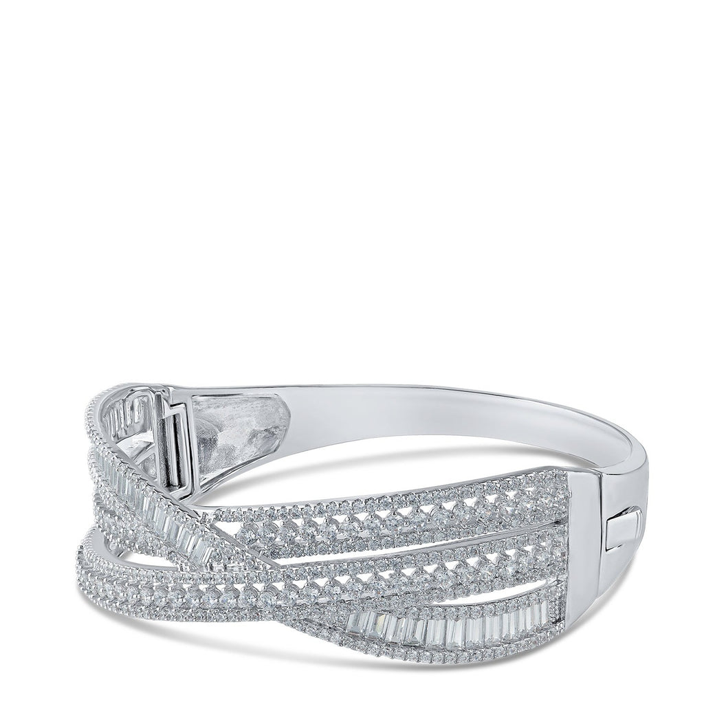 Multi CZ Overlay Cuff Bracelet – CZ by Kenneth Jay Lane