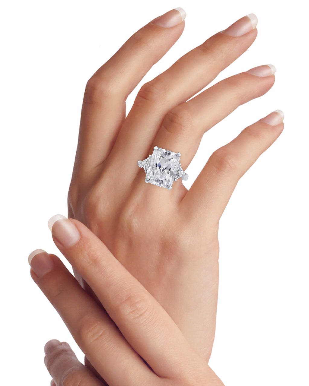 Emerald and Trillion CZ Ring – CZ by Kenneth Jay Lane