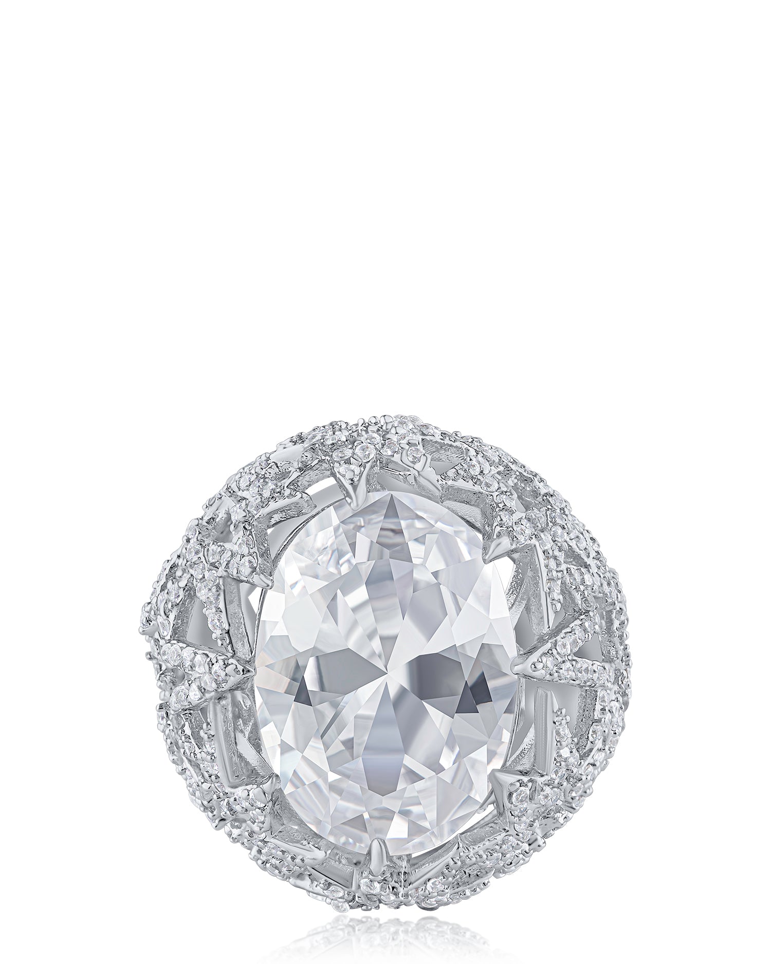 Oval and Star Setting CZ Ring – CZ by Kenneth Jay Lane